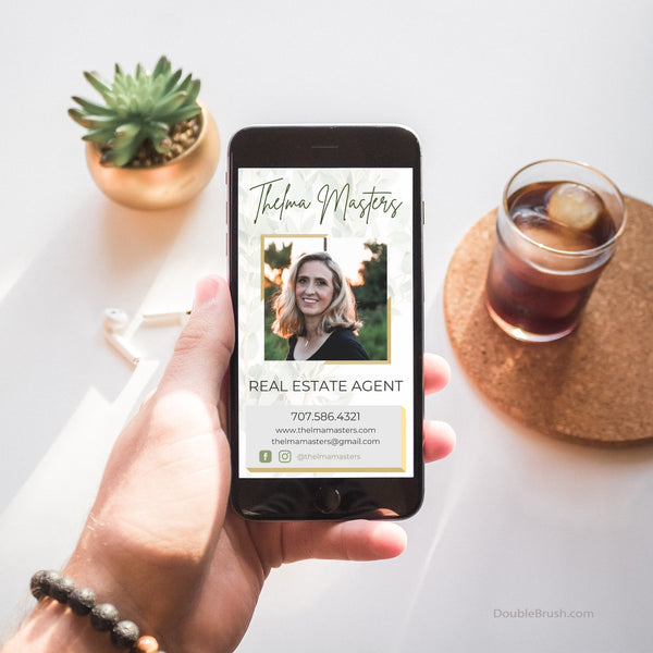 Realtor Digital Business Card with Live CLICKABLE Links! Real Estate A ...