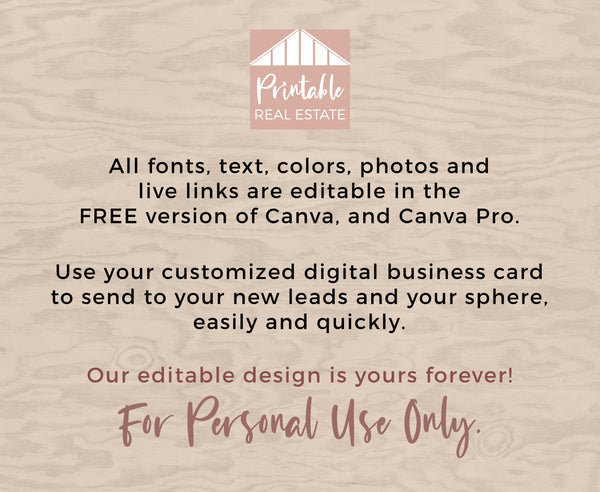 Man Business Card for Real Estate Agents, Modern Realtor Digital Busin ...